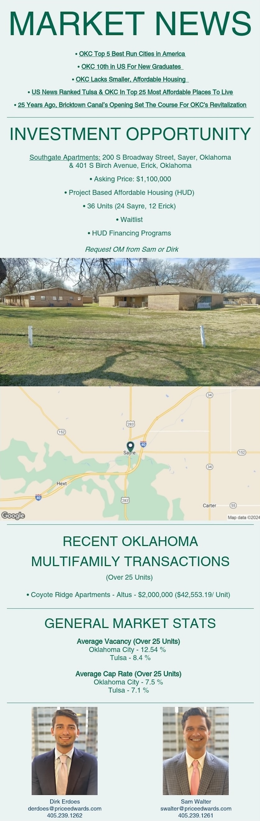 Oklahoma Multifamily Insights • July 2024 | Price Edwards and Company